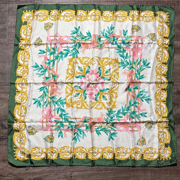 Paul Verlaine | Accessories | Paul Verlaine Silk Scarf With Green And ...